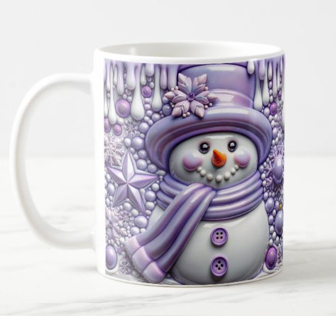 Purple Drip Snowman - Etsy
