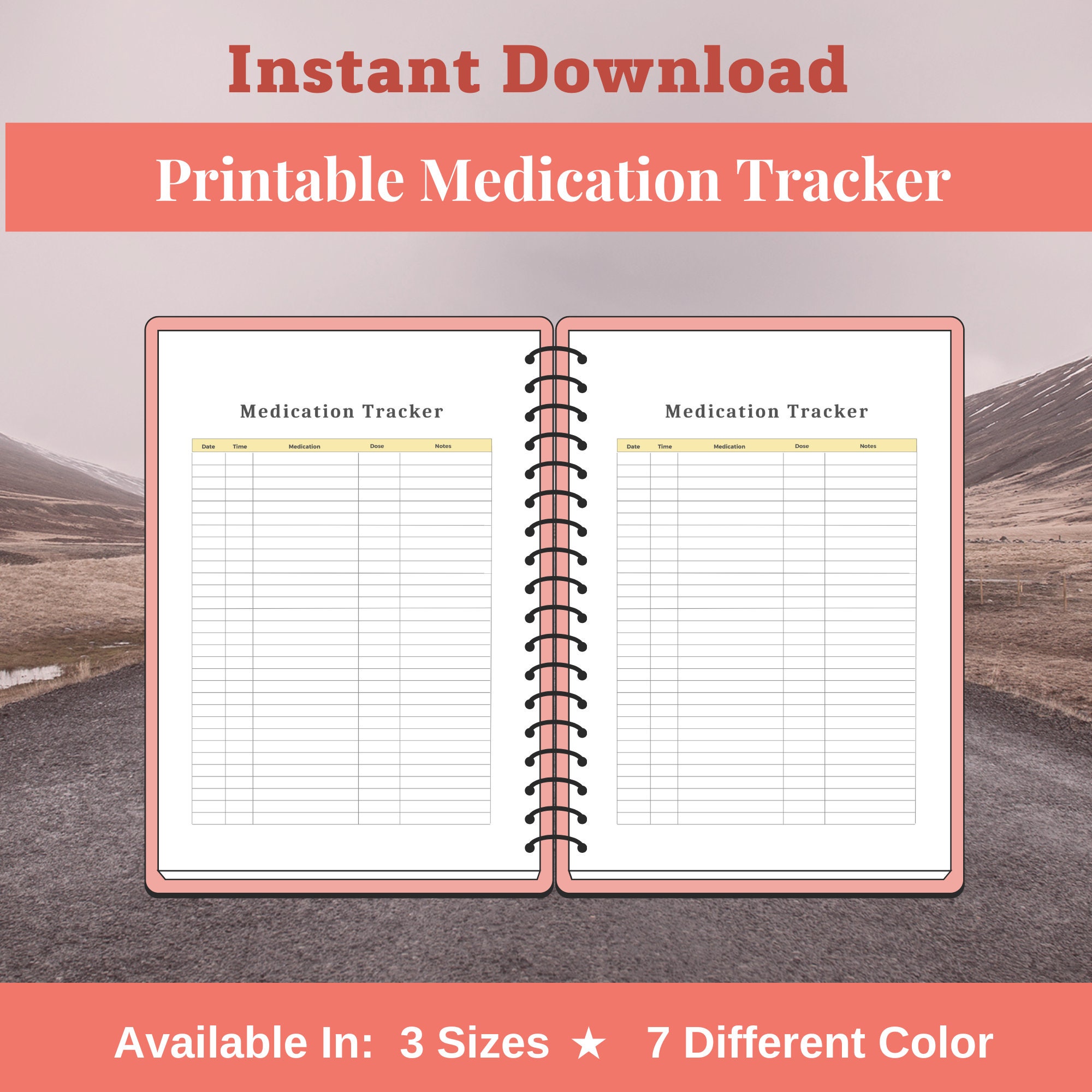 Printable Medication Tracker, Planner Inserts (digital Download) - Etsy