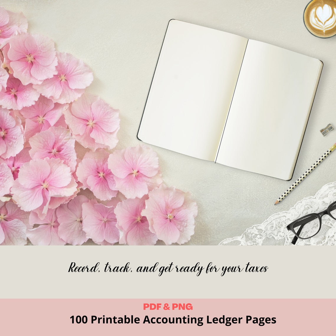Printable Accounting Ledger Pages, Account Ledger Book for Bookkeeping ...