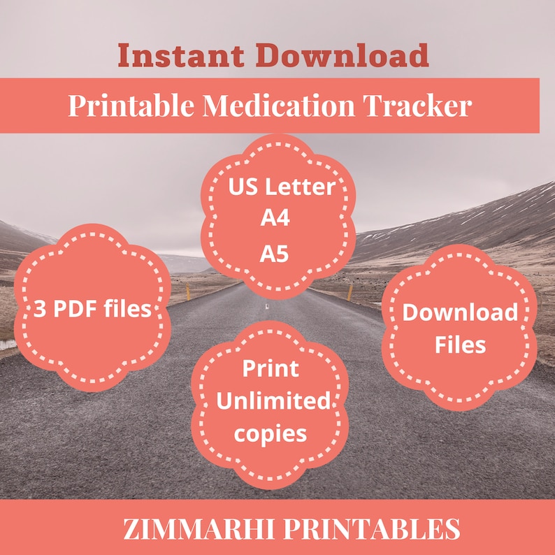 Medication Tracker Printable, Medication Planner Inserts, Medication ...