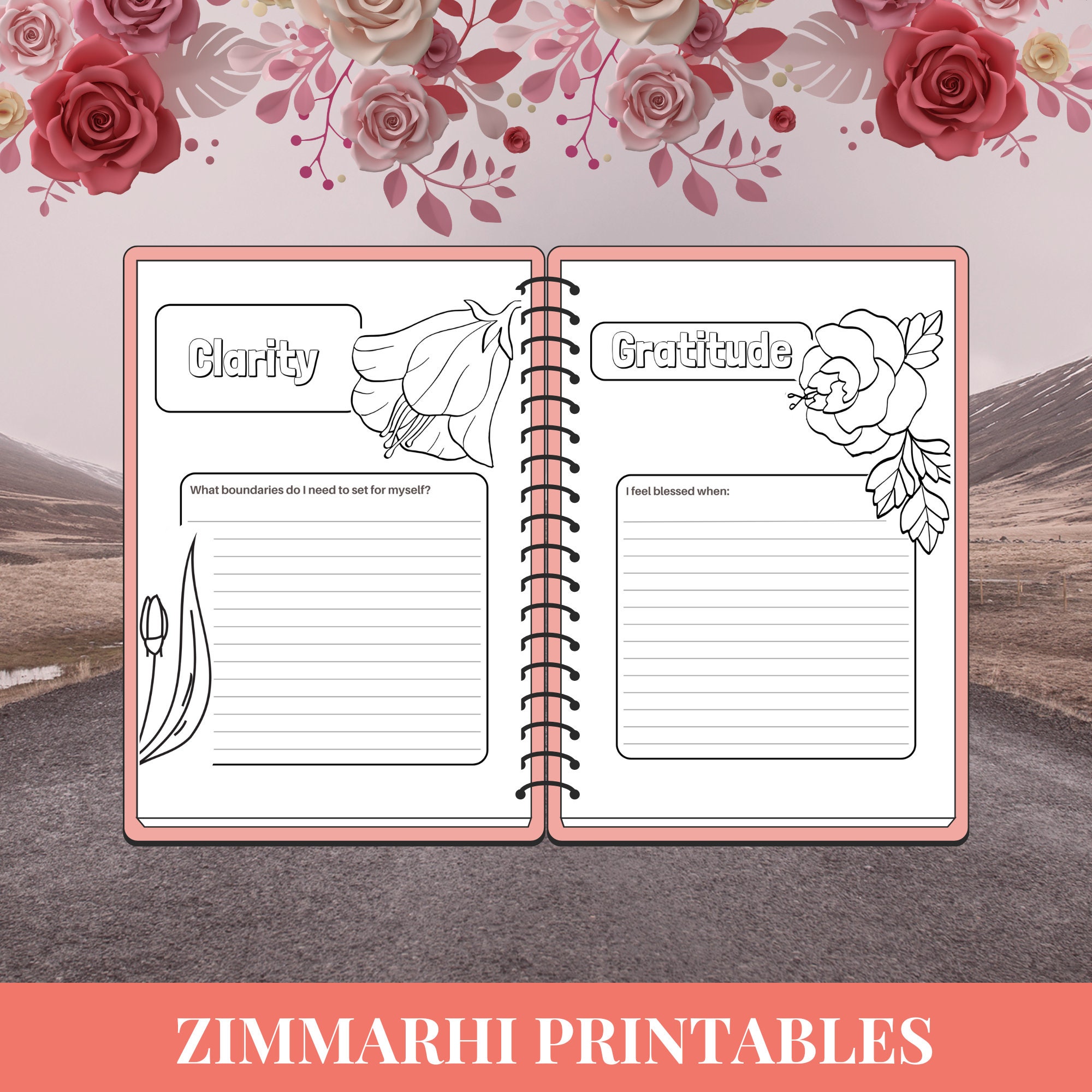 Self-care Journal Coloring Pages for Adults & Teens, Self-love Journal ...