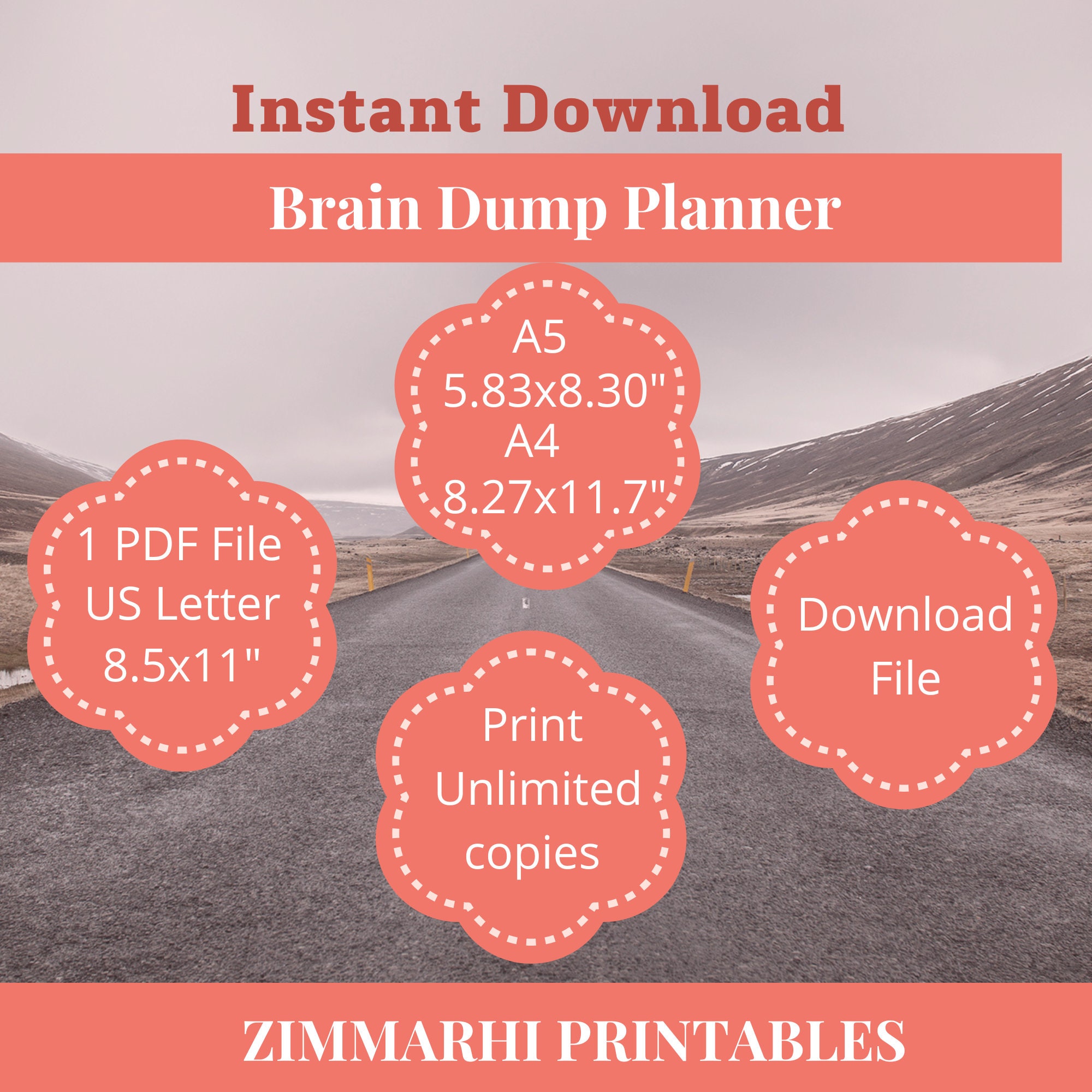 Brain Dump Planner, ADHD Planner Printable, Weekly Adult ADHD Workbook ...