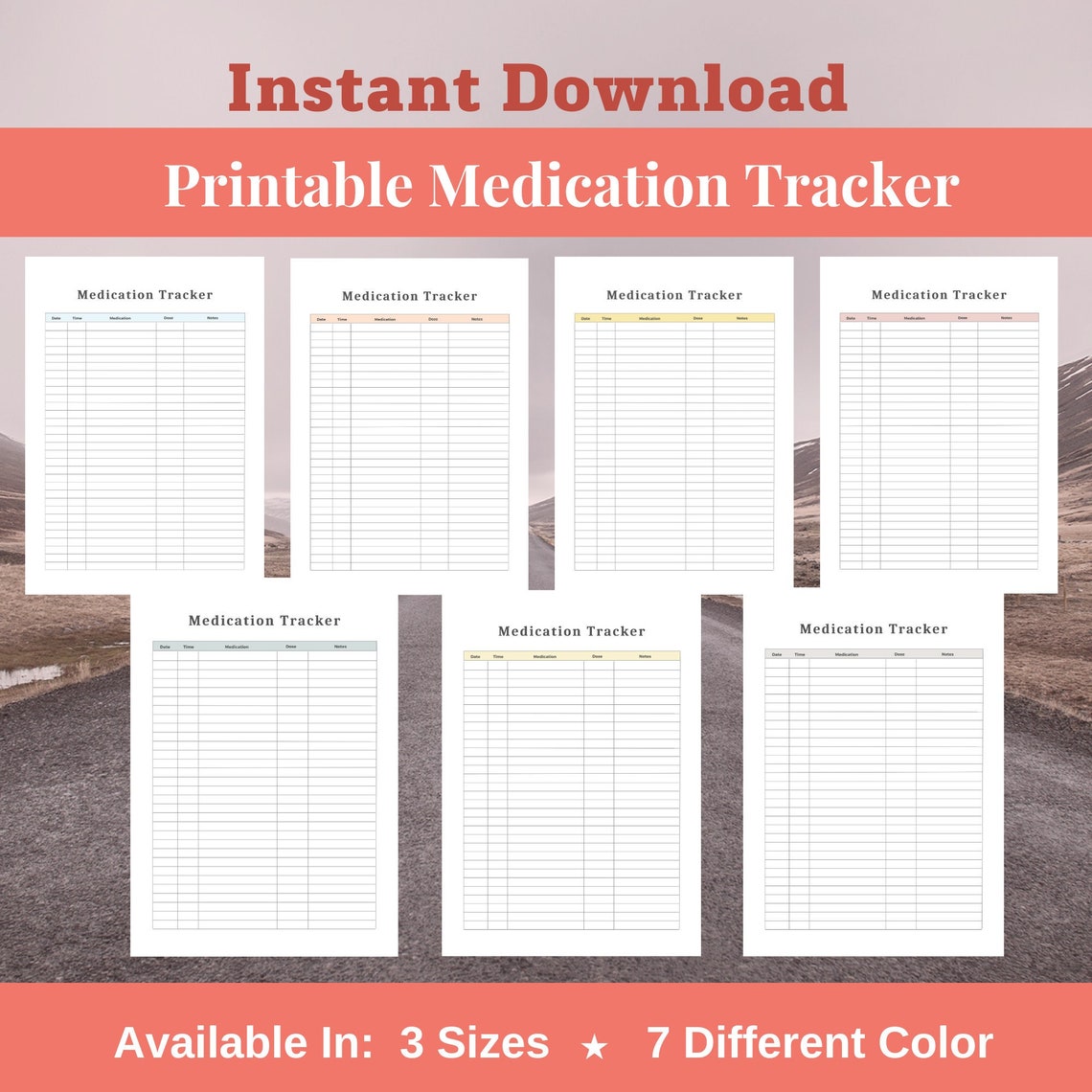 Medication Tracker Printable, Medication Planner Inserts, Medication ...