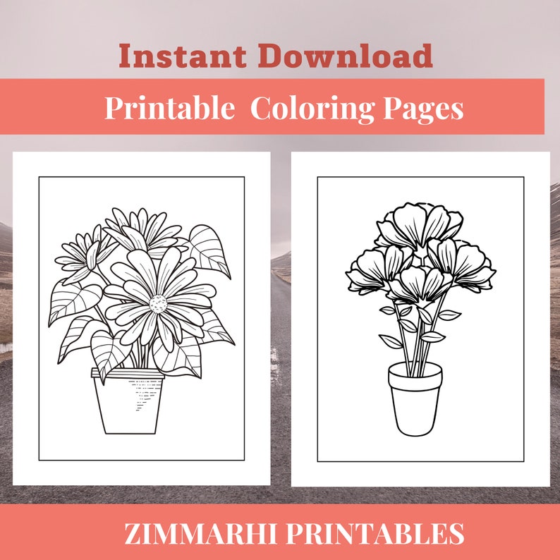 Indoor Plants Coloring Pages, Plant Mom Coloring Book (PDF) - Etsy