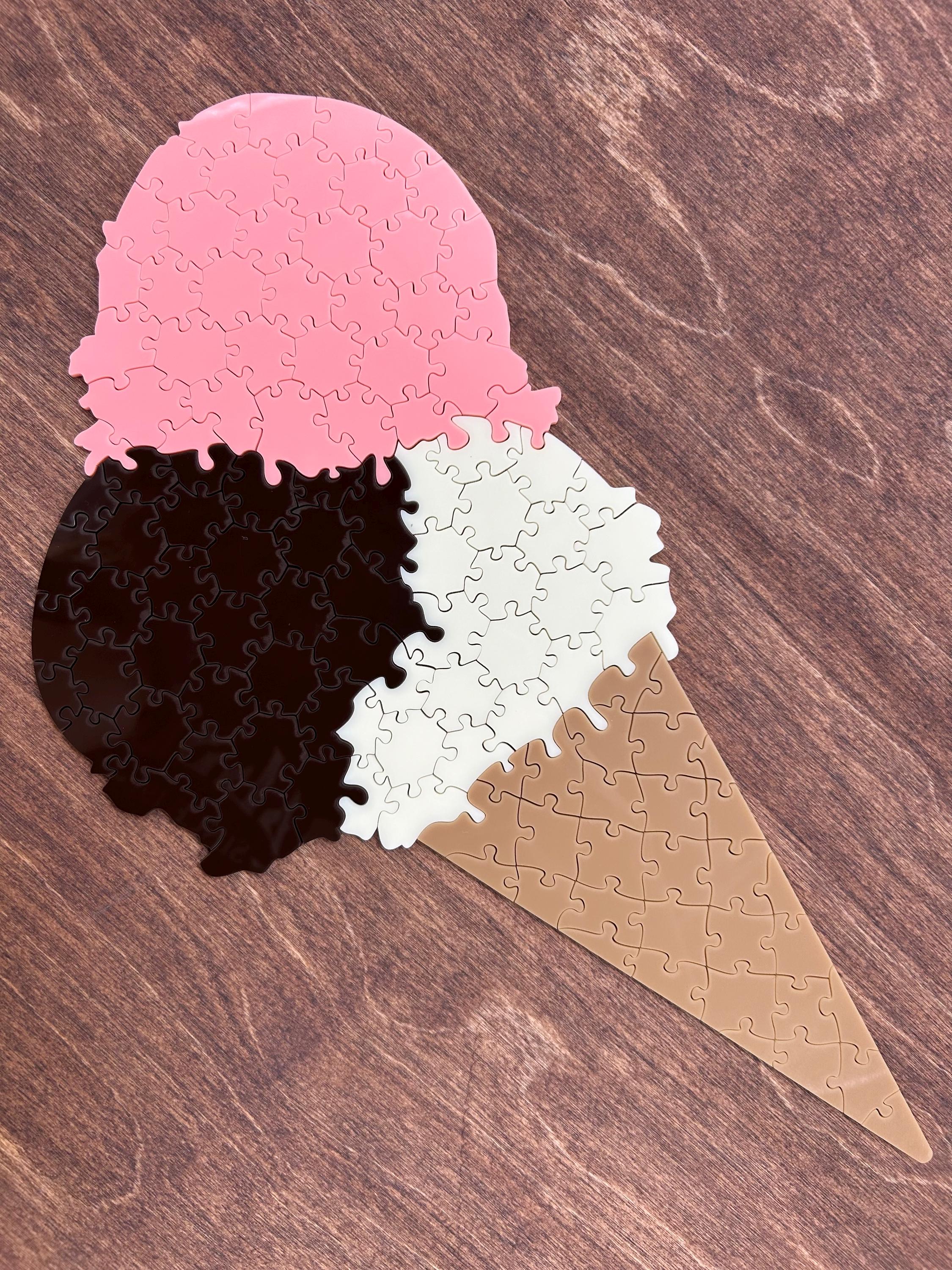 Ice Cream Jigsaw Puzzle Challenging and Unique Acrylic Puzzle - Etsy