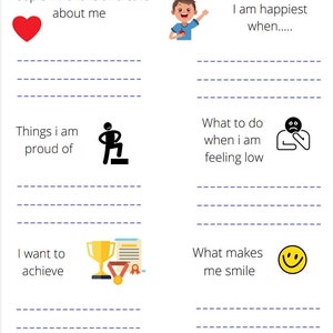 Self Esteem Worksheet: Gratitude, Resilience, Coping Skills (printable ...