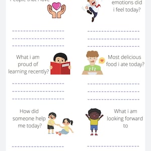 Self Esteem Gratitude Worksheet Children Mental Health Emotions ...
