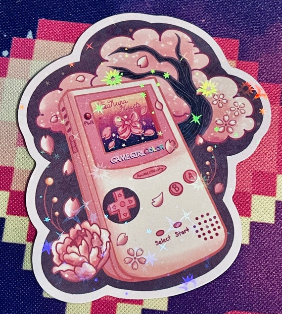 Gamegirl Color: Sakura Version HOLOGRAPHIC Sticker - Etsy