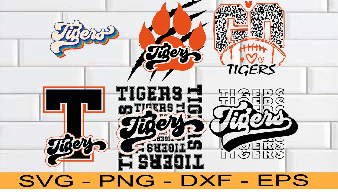 Team Mascot SVG, Tigers Svg ,school Spirit Bundle, Retro Design Tigers ...