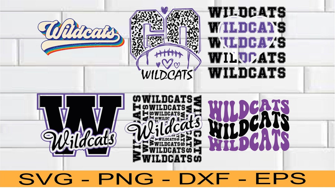 Team Mascot Svg, Wildcats Team Svg, Stacked Wildcats SVG, Wildcats ...