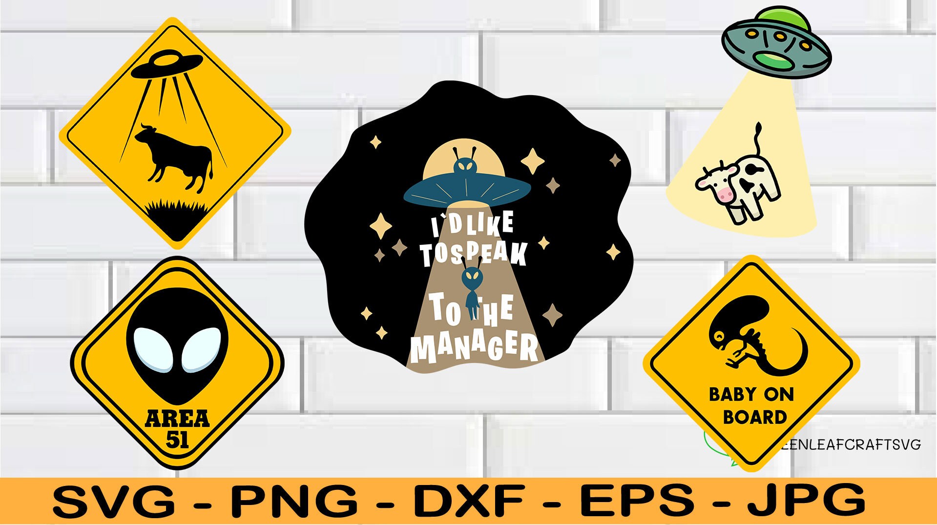 Aliens Abduction Svg, Funny Alien SVG, Cool Ufo SVG, Baby on Board ...