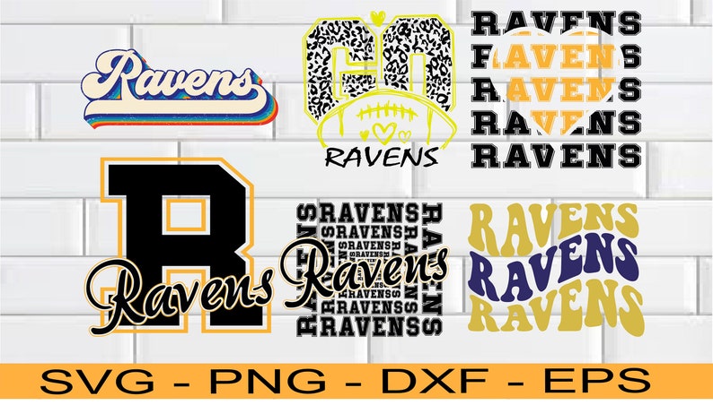 Ravens Team Mascot SVG Bundle (digital Files) - Etsy