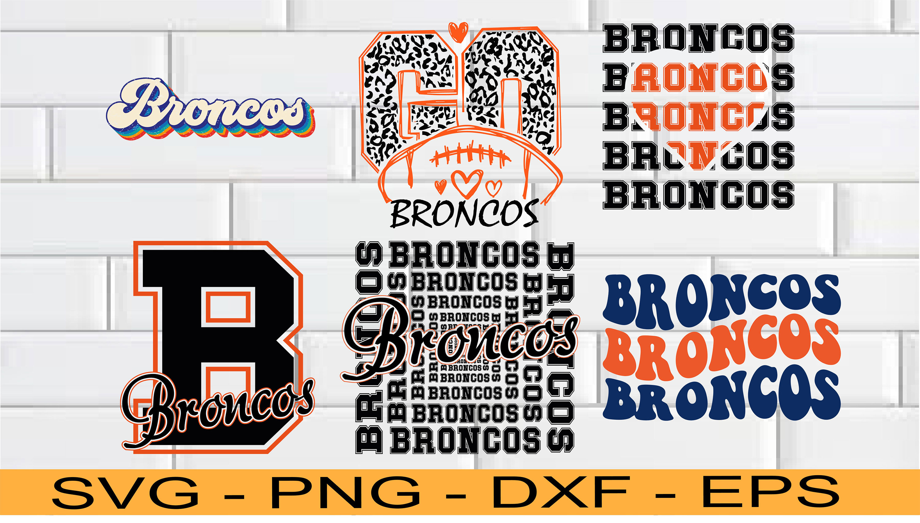 Team Mascot Svg, Broncos Team Svg, Stacked Broncos SVG, Broncos Mascot ...