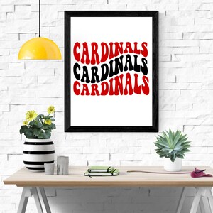 Cardinals Team Mascot SVG: Retro Football Cheer Design (digital File ...