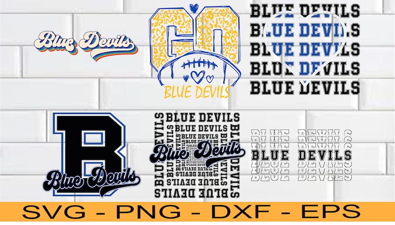 Team Mascot Svg, Blue Devils Team Svg, Blue Devils School Spirit Svg ...