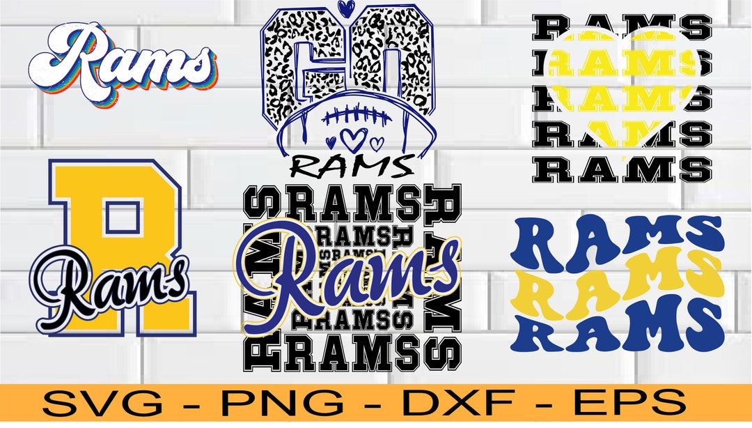 Rams Team Mascot SVG Bundle: Football Fan Graphics (digital Files) - Etsy