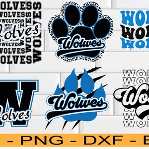 Team Mascot Svg, Wolves Team Svg, Stacked Wolves SVG, Wolves Mascot Svg ...