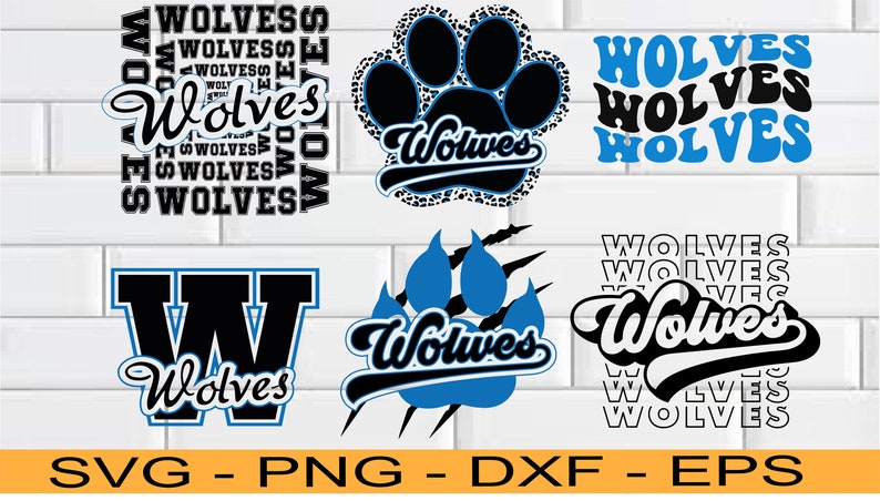 Team Mascot Svg, Wolves Team Svg, Stacked Wolves SVG, Wolves Mascot Svg ...