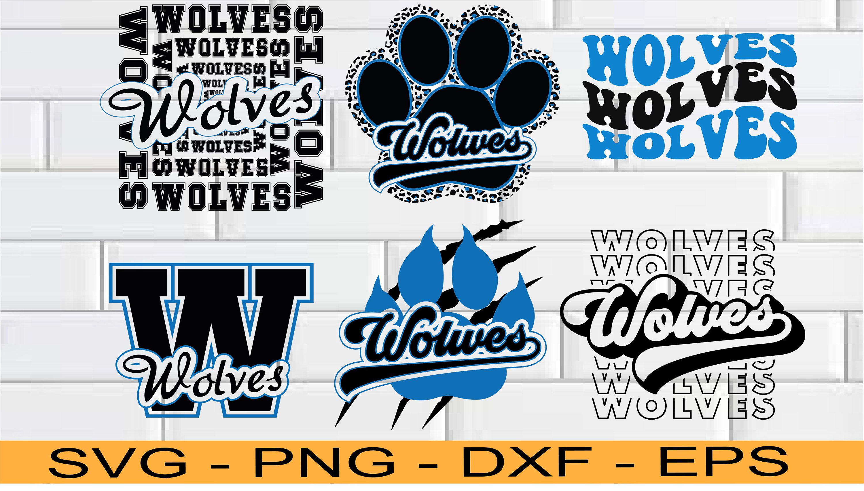 Team Mascot Svg, Wolves Team Svg, Stacked Wolves SVG, Wolves Mascot Svg ...