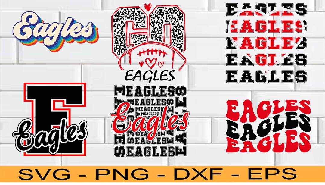 Team Mascot Svg, Eagles Team Svg, Stacked Eagles SVG, Eagles Mascot Svg ...