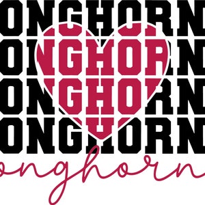 Team Mascot Svg, Longhorns Team Svg, Stacked Longhorns SVG, Longhorns ...