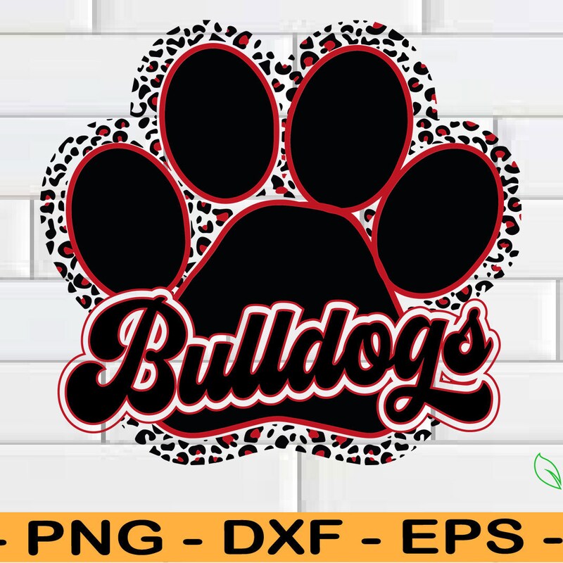 Bulldog Paw Print - Etsy