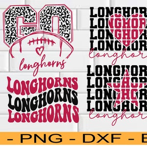 Team Mascot Svg, Longhorns Team Svg, Stacked Longhorns SVG, Longhorns ...