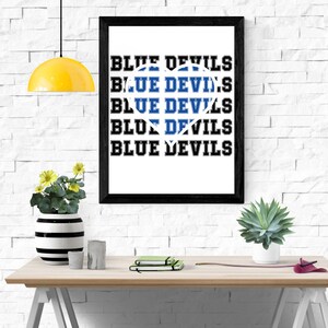 Team Mascot Svg, Blue Devils Team Svg, Blue Devils School Spirit Svg ...