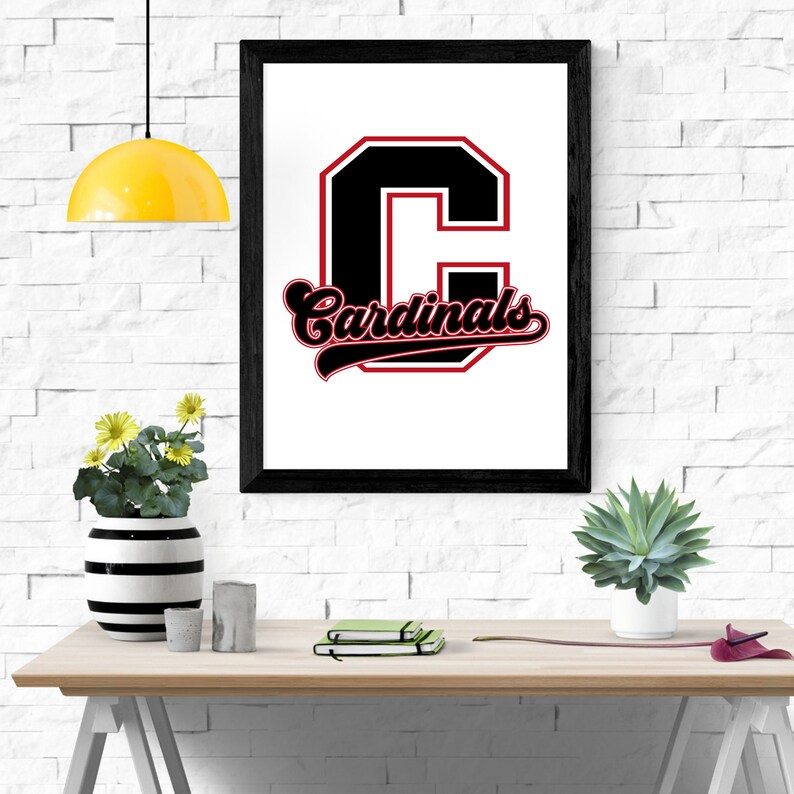 Cardinals Team Mascot SVG: Retro Football Cheer Design (digital File ...