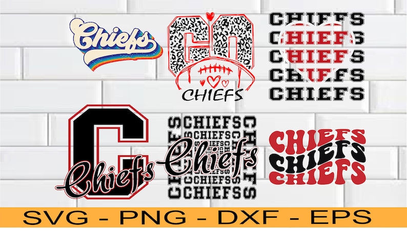 Chiefs Mascot SVG: Retro Football Cheer Design (digital File) - Etsy