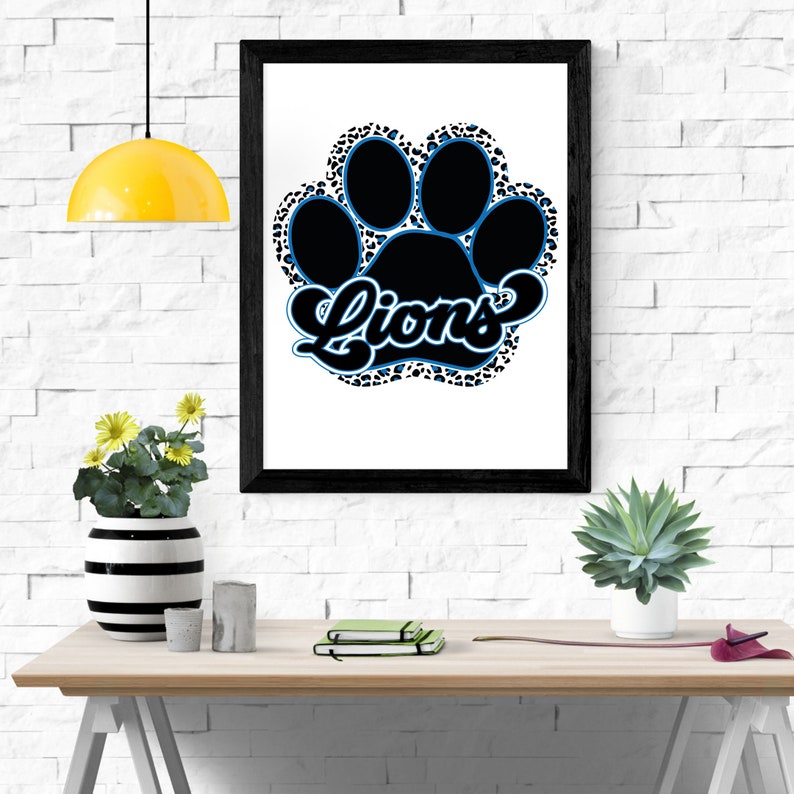 Leopard Lions Paw SVG: Team Mascot, Football Mama (digital File) - Etsy