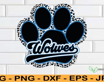 Team Mascot SVG, Panthers Paw Svg PNG, Leopard Panthers Paw Svg ...