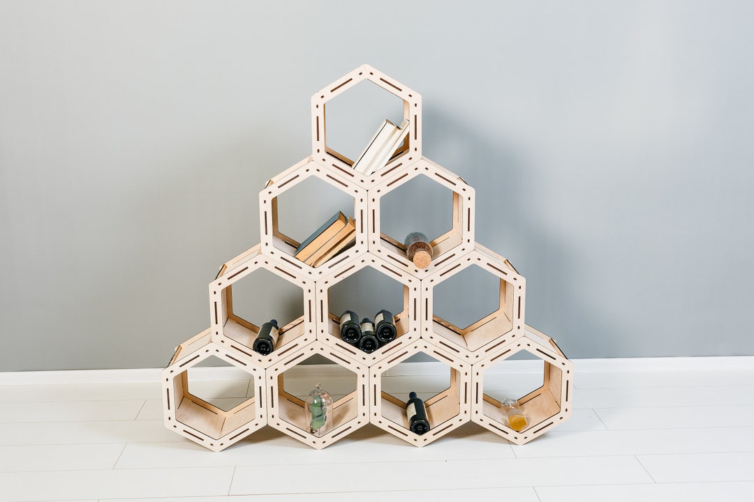 Honeycomb Hexagon Shelves, Loft Shelf, Geometric Shelves, Custom ...