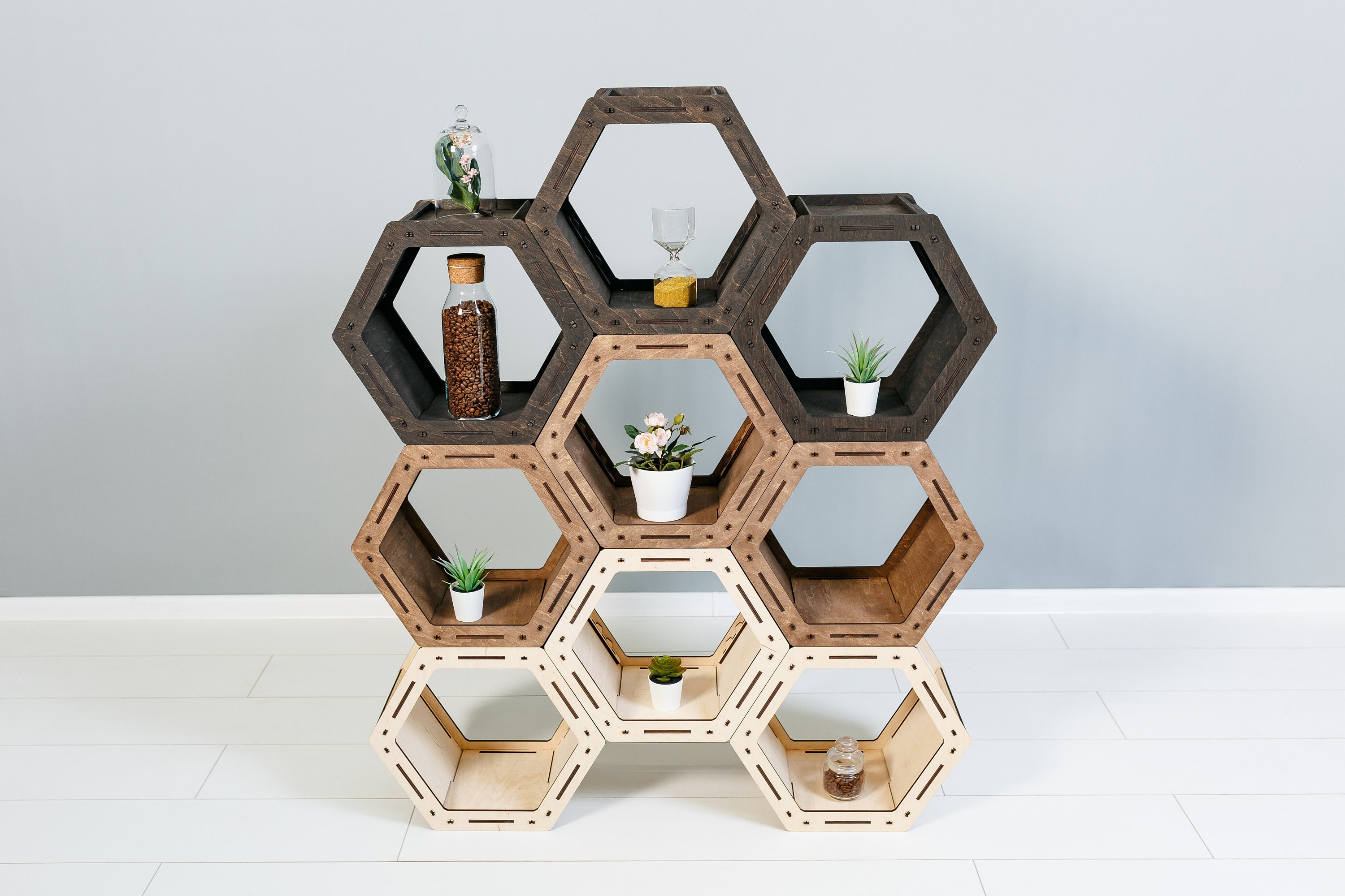 Honeycomb Hexagon Shelves, Loft Shelf, Geometric Shelves, Custom ...