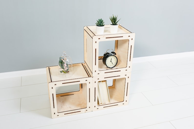 Cabinet Bookcase, Handmade Bookshelf, Cube Bookcase, Modern Bookshelf ...