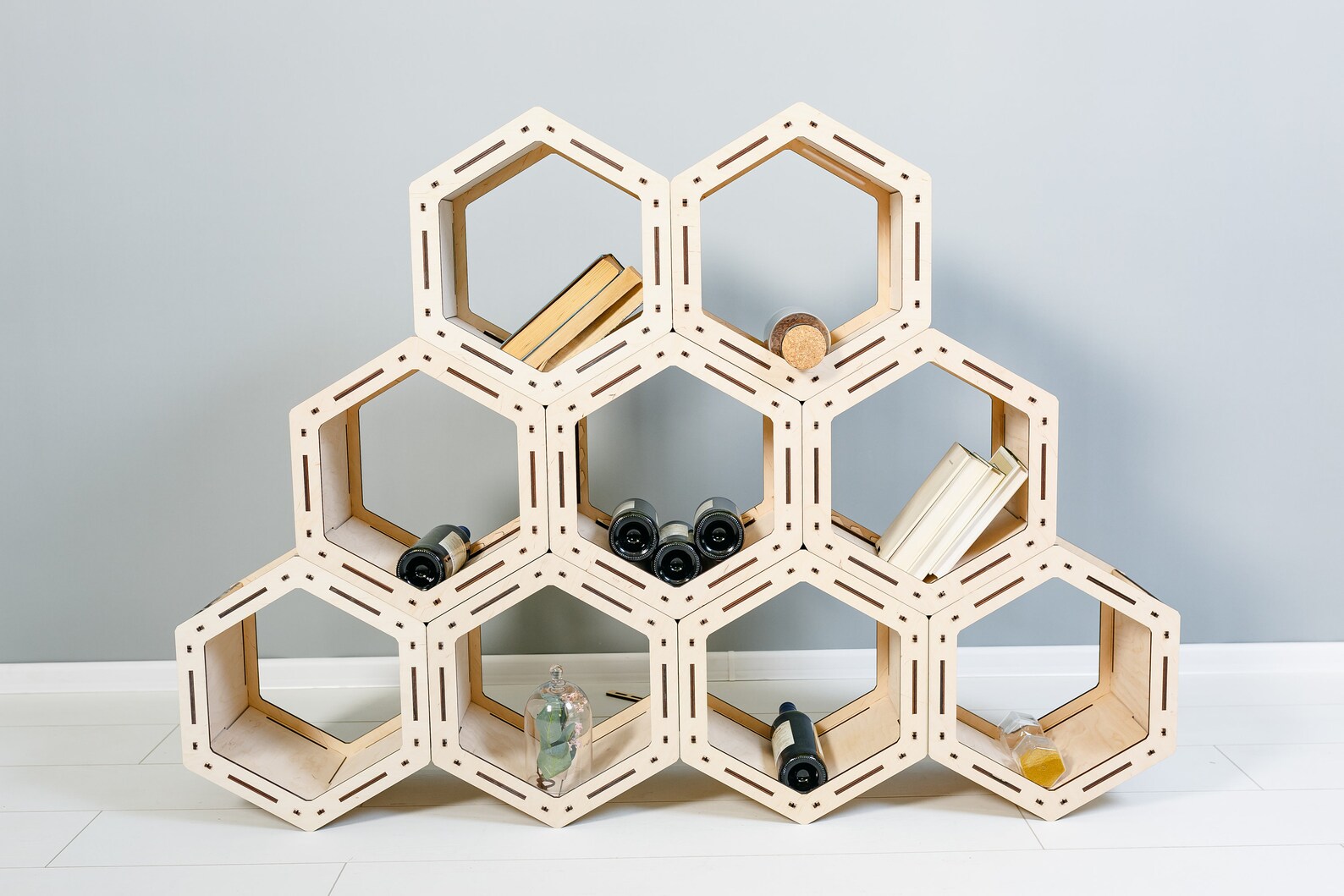 Honeycomb Hexagon Shelves, Loft Shelf, Geometric Shelves, Custom ...