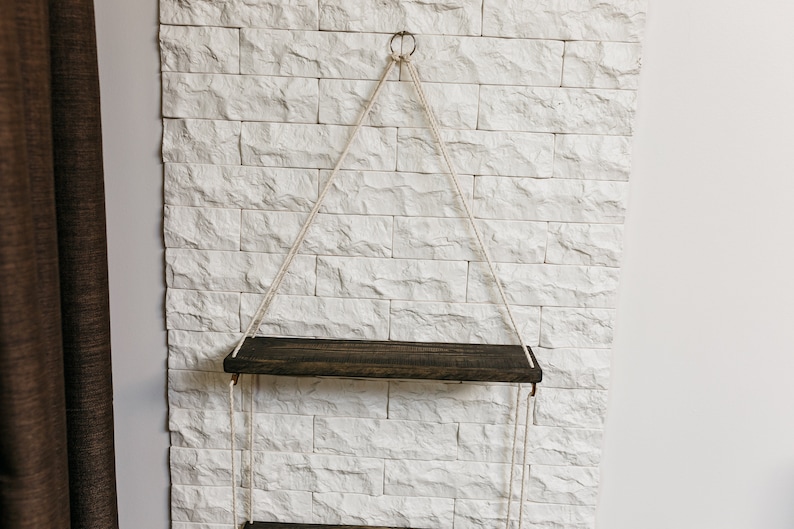 Rope Plant Shelf Reclaimed Wood Shelf Hanging Plant Shelf - Etsy