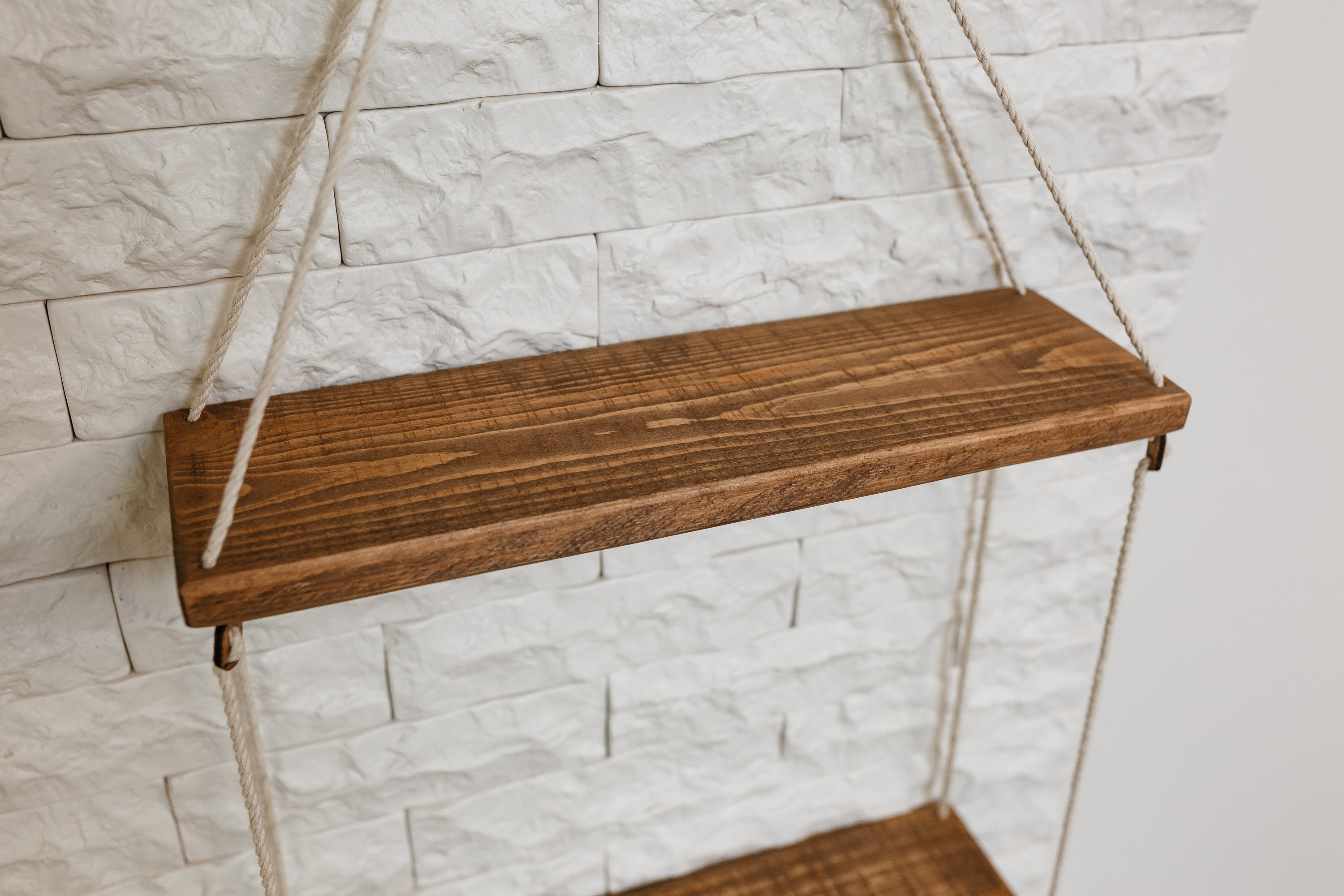 Double Floating Shelf Reclaimed Wood shelf Handmade Shelf | Etsy