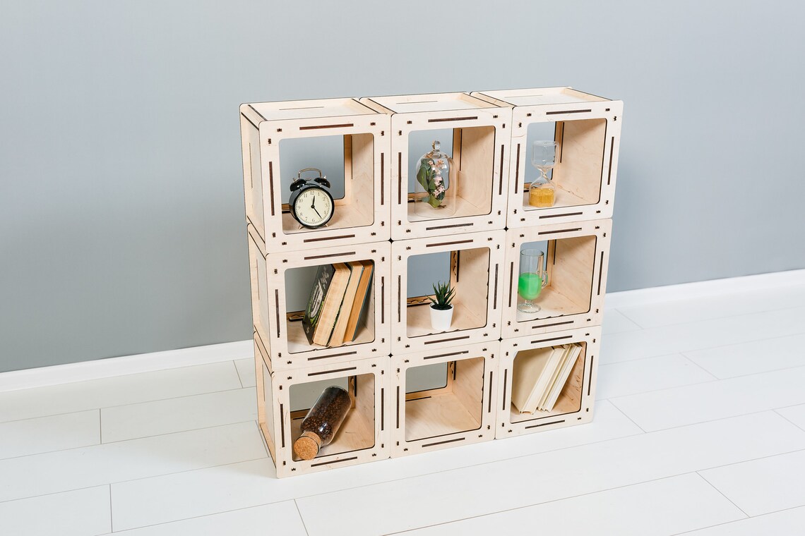 Square Shelves Loft Shelf Geometric Shelves Custom | Etsy