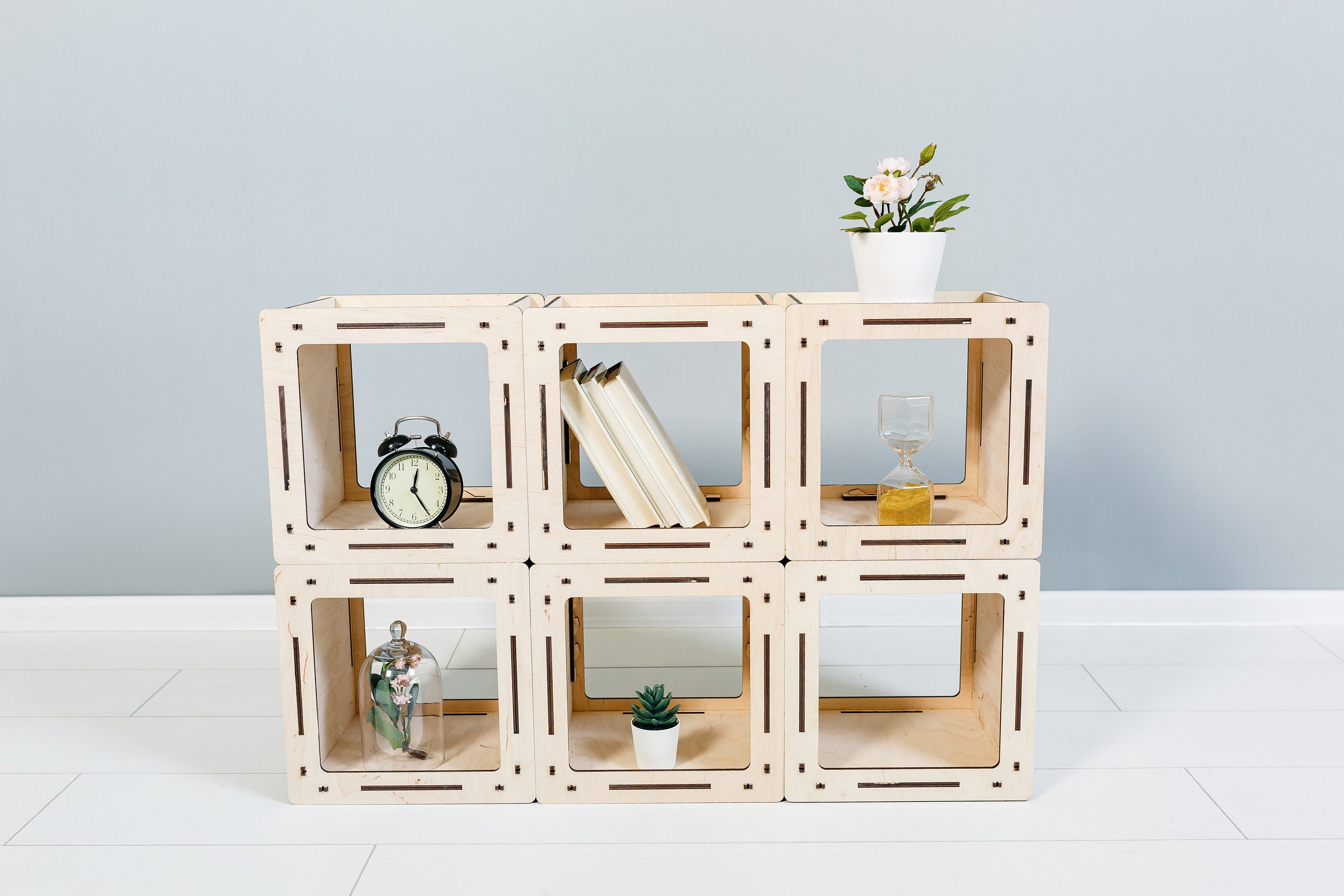 Home & Living Shelving Custom Bookcase Loft shelf Square shelves ...