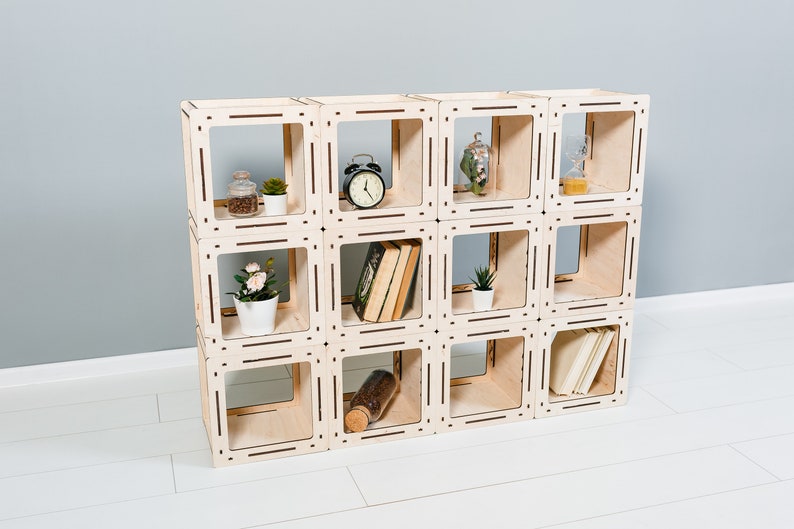 Square Shelves Loft Shelf Geometric Shelves Custom - Etsy