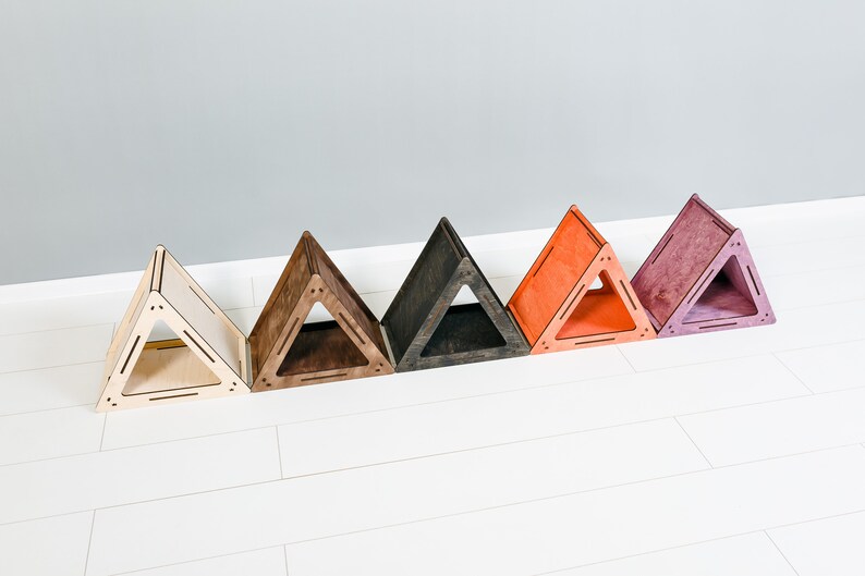 The Pyramid Shelf Triangle Shelf Rustic Floating Triangle | Etsy