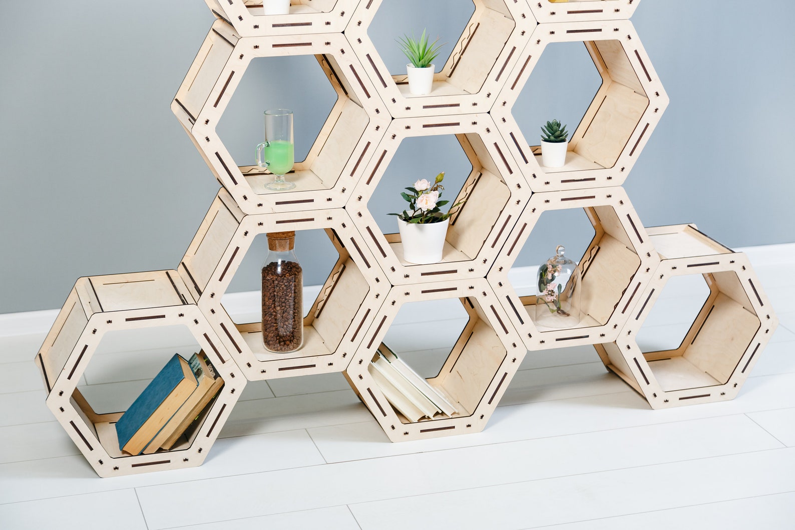 Honeycomb Shelves Large Set of Hexagon Shelves Nursery - Etsy