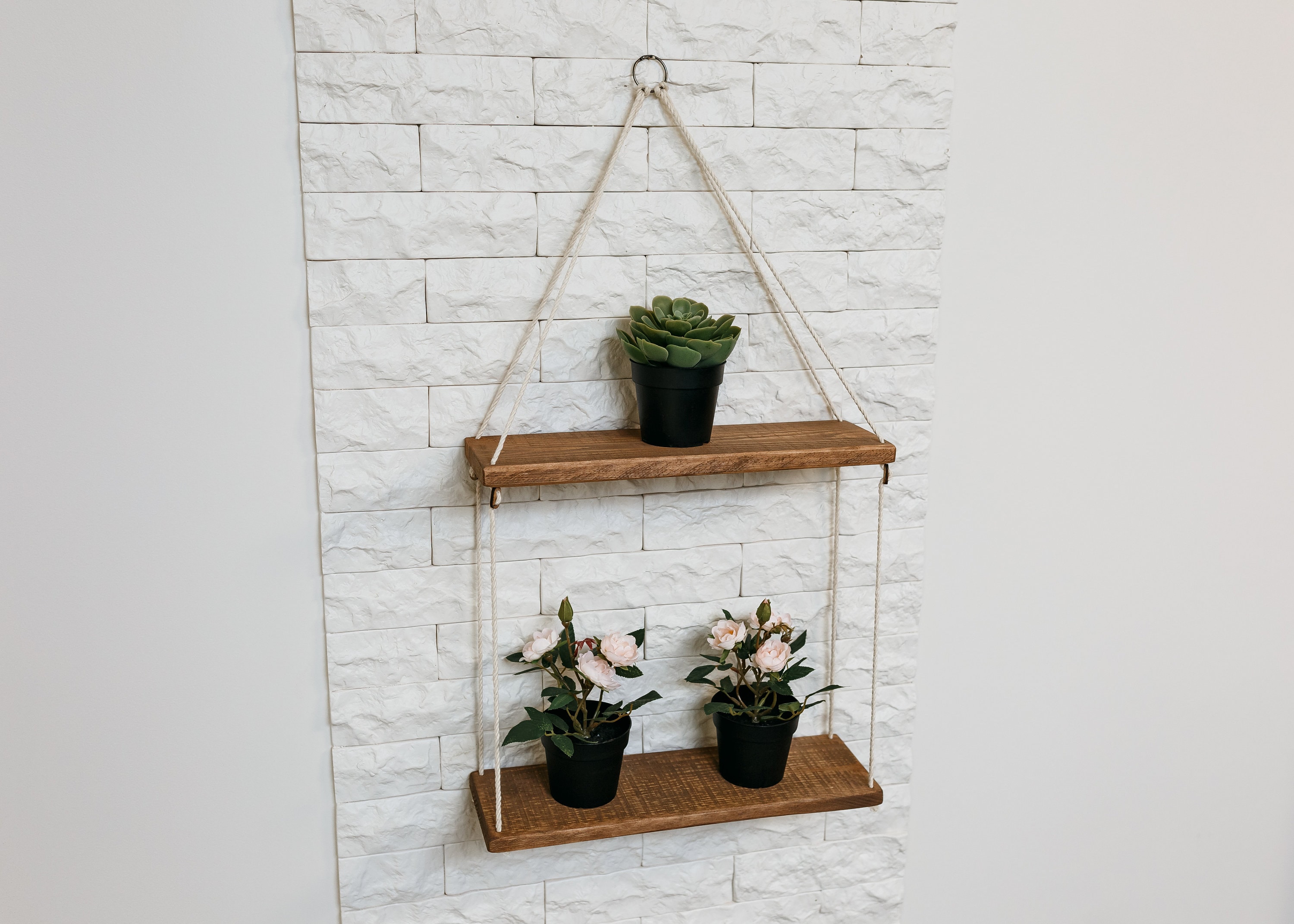 Double Floating Shelf Reclaimed Wood shelf Handmade Shelf | Etsy