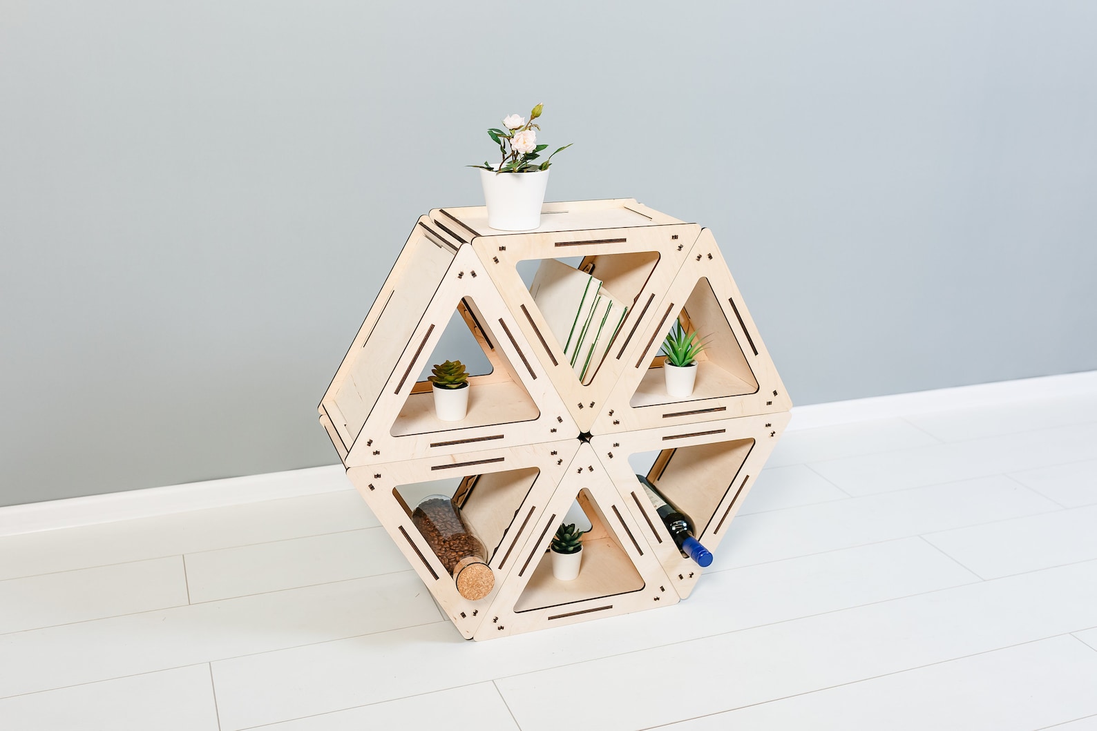 The Pyramid Shelf Triangle Shelf Rustic Floating Triangle | Etsy