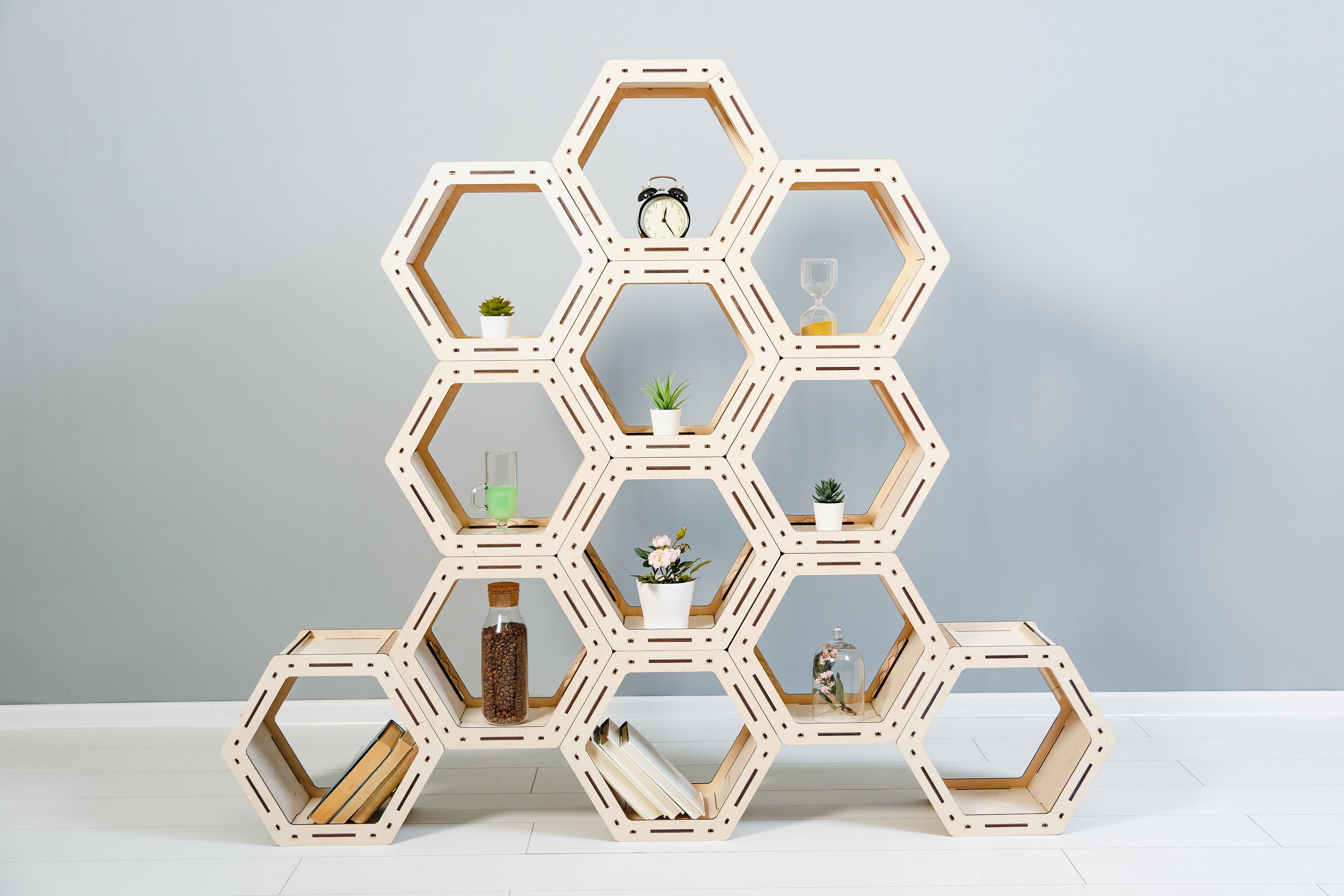 Honeycomb Shelves Large Set of Hexagon Shelves Nursery | Etsy