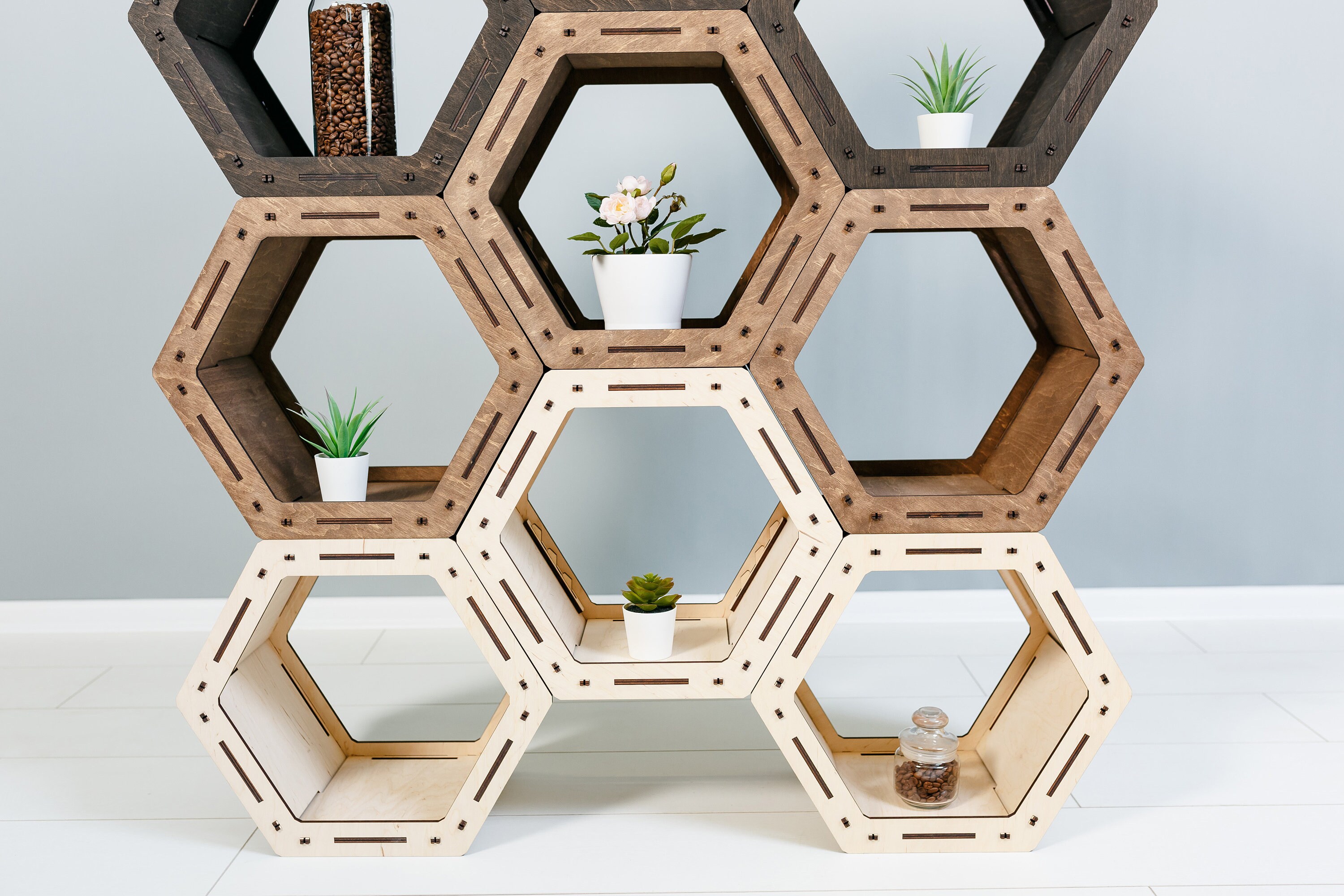 Hexagon Shelves Wall Beehive Bee Honeycomb Shelf Decor Large | Etsy