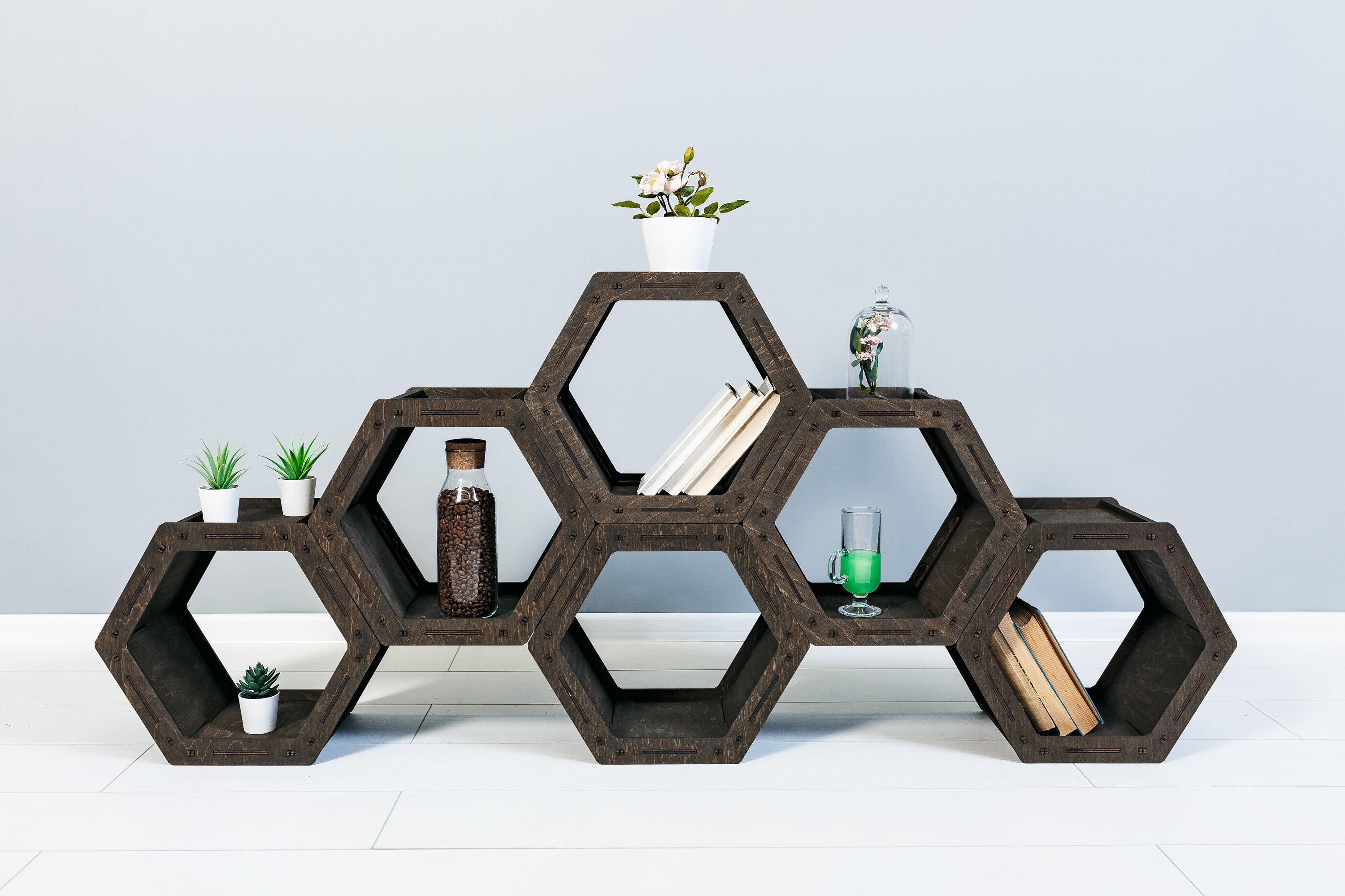 Honeycomb Hexagon Shelves, Loft Shelf, Geometric Shelves, Custom ...