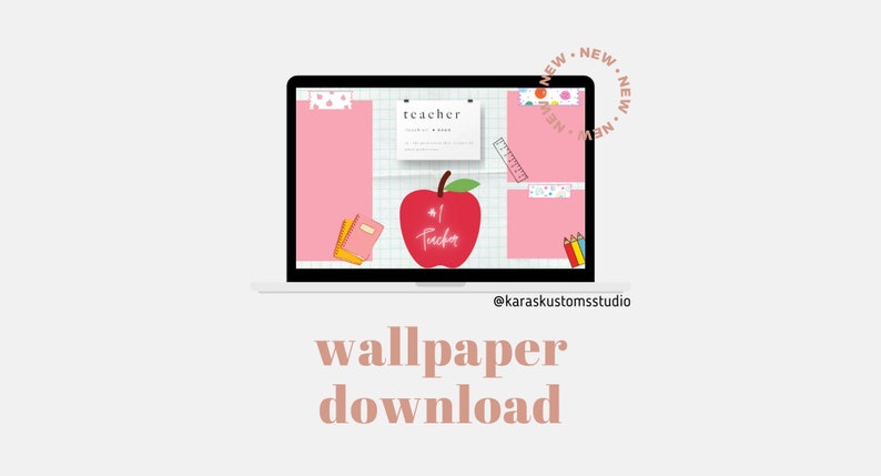 Teacher Desktop Wallpaper Teacher Teacher Wallpaper Teacher - Etsy UK