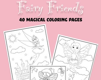 Princess and Fairy Coloring Pages Coloring Book - Etsy